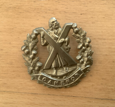 CAP BADGE CAMERON GB WW2 ORIGINAL WW2 | eBay