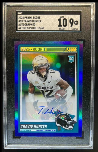 2025 Score Travis Hunter Rookies Signatures Artist's Proof Auto #18/35 ...