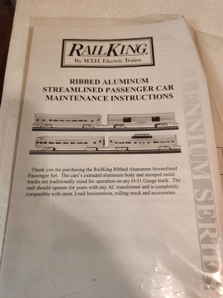 limited Production MTH O gauge millennium GG 1 locomotive and Five car ...