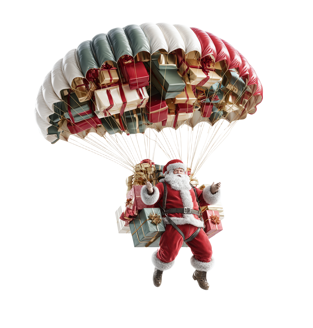 Inflatable Santa Parachute Vinyl Car Decal Sticker – Waterproof & UV ...