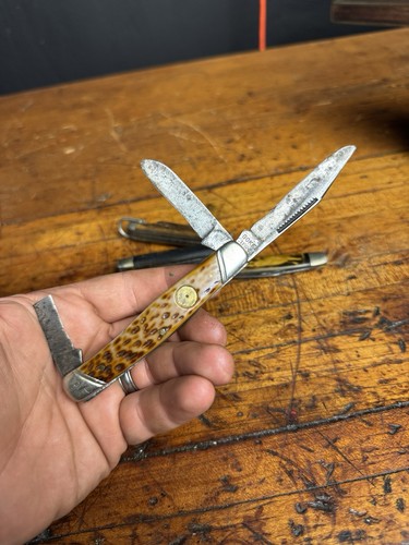 Boker USA Tree Brand Delerin 9885 Stockman Knife Damaged Blade | eBay