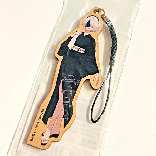 Nier Automata 2B RakuSpa wooden tile keychain charm - Official Spa ...