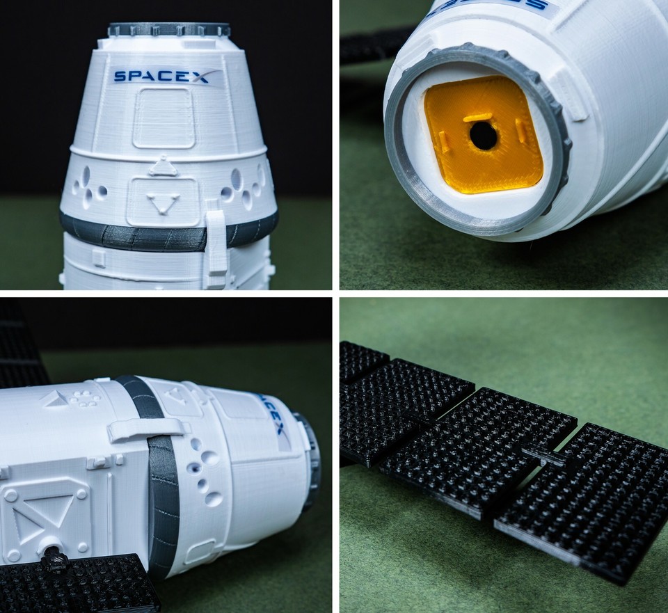 DRAGON Cargo Plastic model Capsule SpaceX Spacecraft 3D Print | eBay