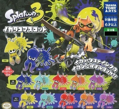 Splatoon 3 squid & octopus Mascot Capsule Toy 12 Types Full Comp Set ...