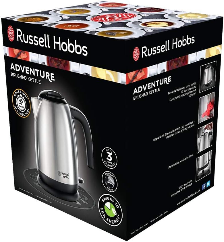 Russell Hobbs Kettle Open Handle 23911 Adventure 1.7w Polished ...