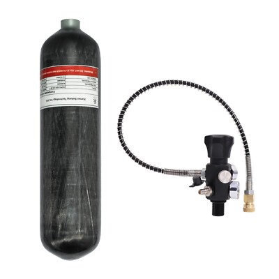 TUXING 3L Pcp Air Tank,4500Psi Carbon Fiber HPA Tank,Dual Gauge 24 ...