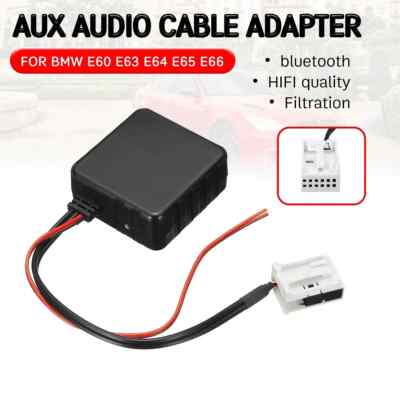 bluetooth Aux Receiver Cable Adapter Hifi Quality for BMW E60 E63 E65 ...