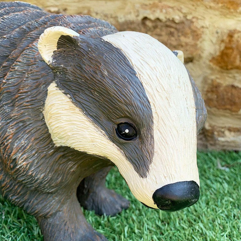 Badger Outdoor Garden Statue Large Resin Country Animal Figure Ornament ...