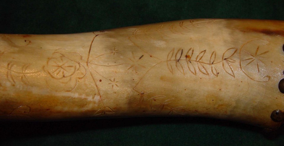 Antique Native American Plains Indian Engraved Large Powder Horn 1800s ...