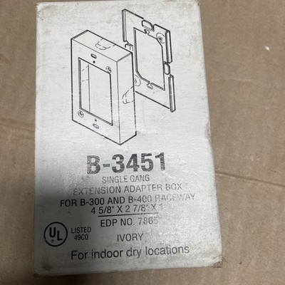 NEW Bowers B3451 Extension Adapter Box Ivory ( WIREMOLD ) | eBay