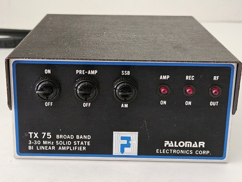 UNTESTED Palomar TX75 Bi Linear Ham Radio Amplifier Solid State 3-30MHz ...