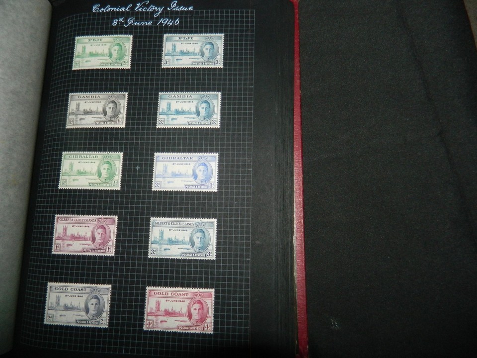 BRITISH COMMONWEALTH STAMPS COLLECTION IN OLD SIMPLEX JUNIOR ALBUM ...