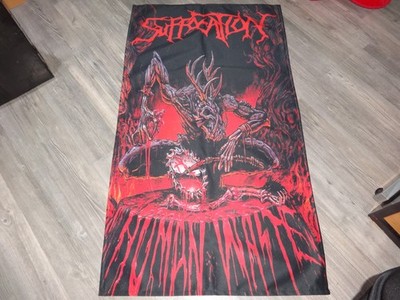 Suffocation Flag Flagge Poster Death Metal Angelmaker Dyinig Fetus | eBay