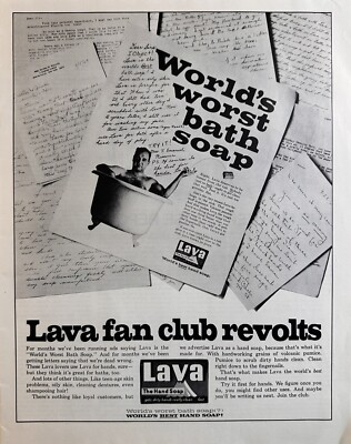 1967 Lava Hand Soap “world’s Worst Bath Soap” Vintage Print Ad | eBay