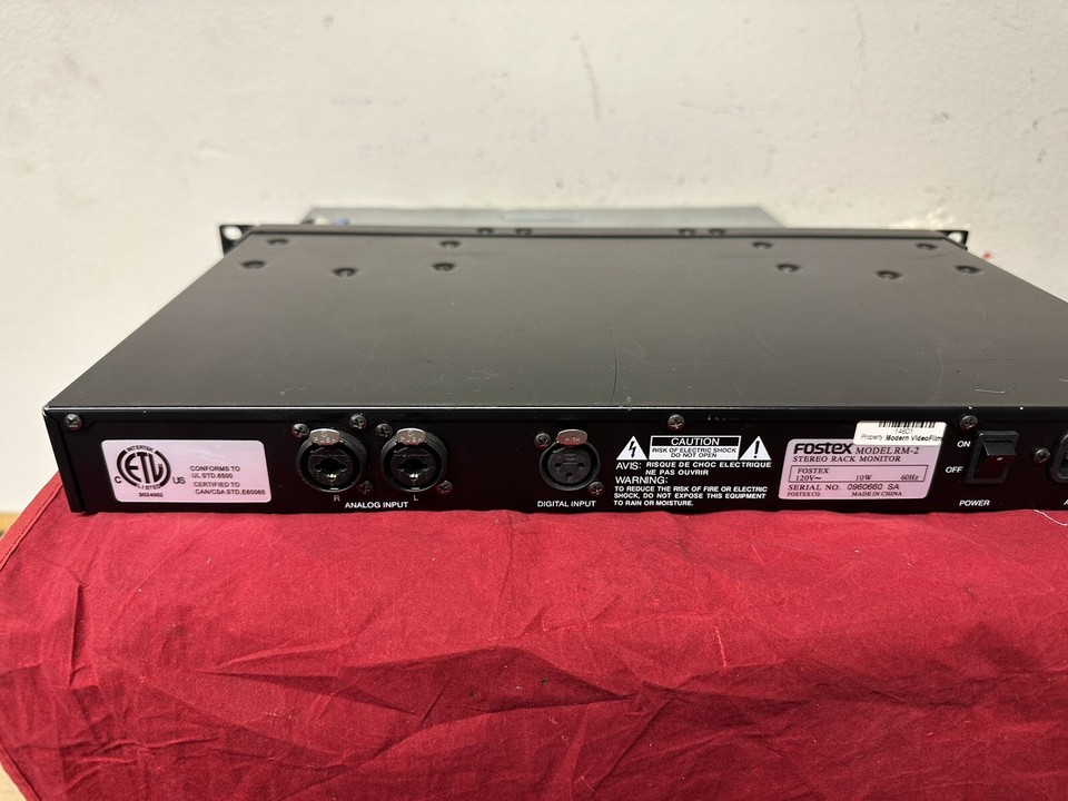 Fostex Rm-2 1RU rack mount sudio monitoring system. AES digital ...