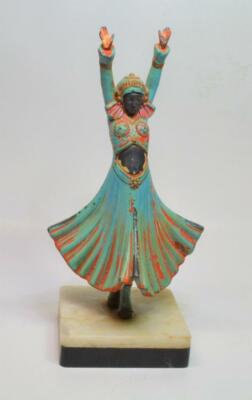 VTG Hindu Dancer Demetre Chiparus artwork cast iron 10 ¾” Statue ...