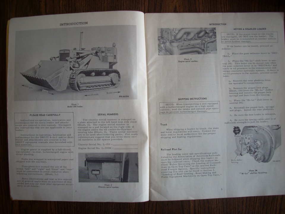IH Farmall Mccormick International 250 Crawler Loader Owners Manual | eBay