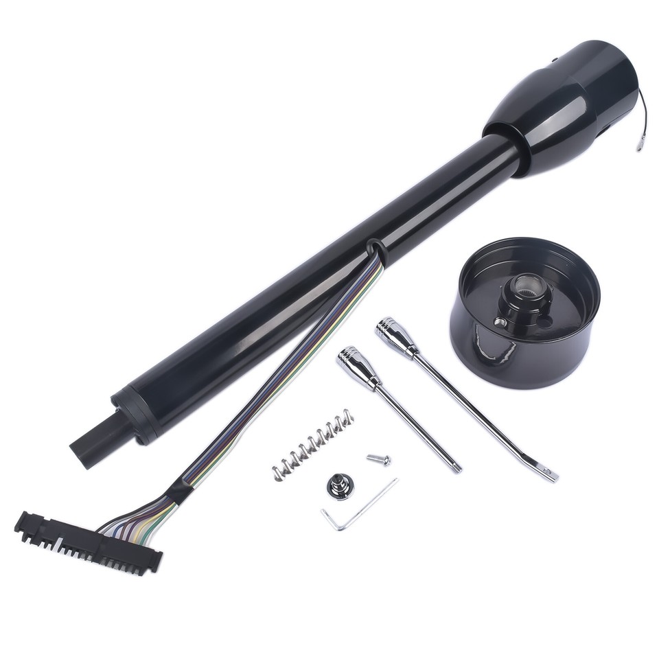 28" Black Stainless Tilt Steering Column Manual Floor Shift with ...
