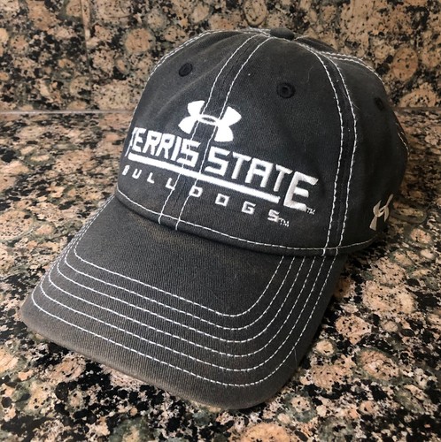 NCAA FERRIS STATE UNIVERSITY BULLDOGS HOCKEY HAT CAP BLACK OSFA UNDER ...