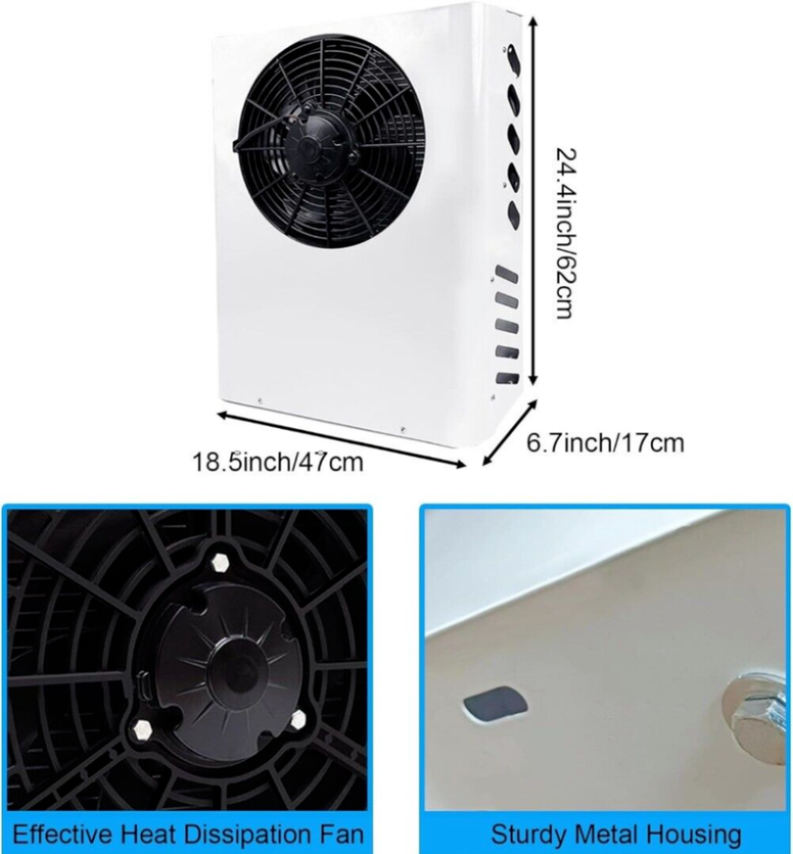 12V 11000BTU Air Conditioner Mini Split A/C For Semi Trucks Bus RV ...