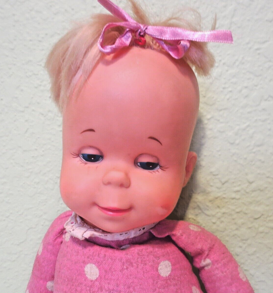 Vintage Mattel Talking Drowsy doll pink polka dots | eBay