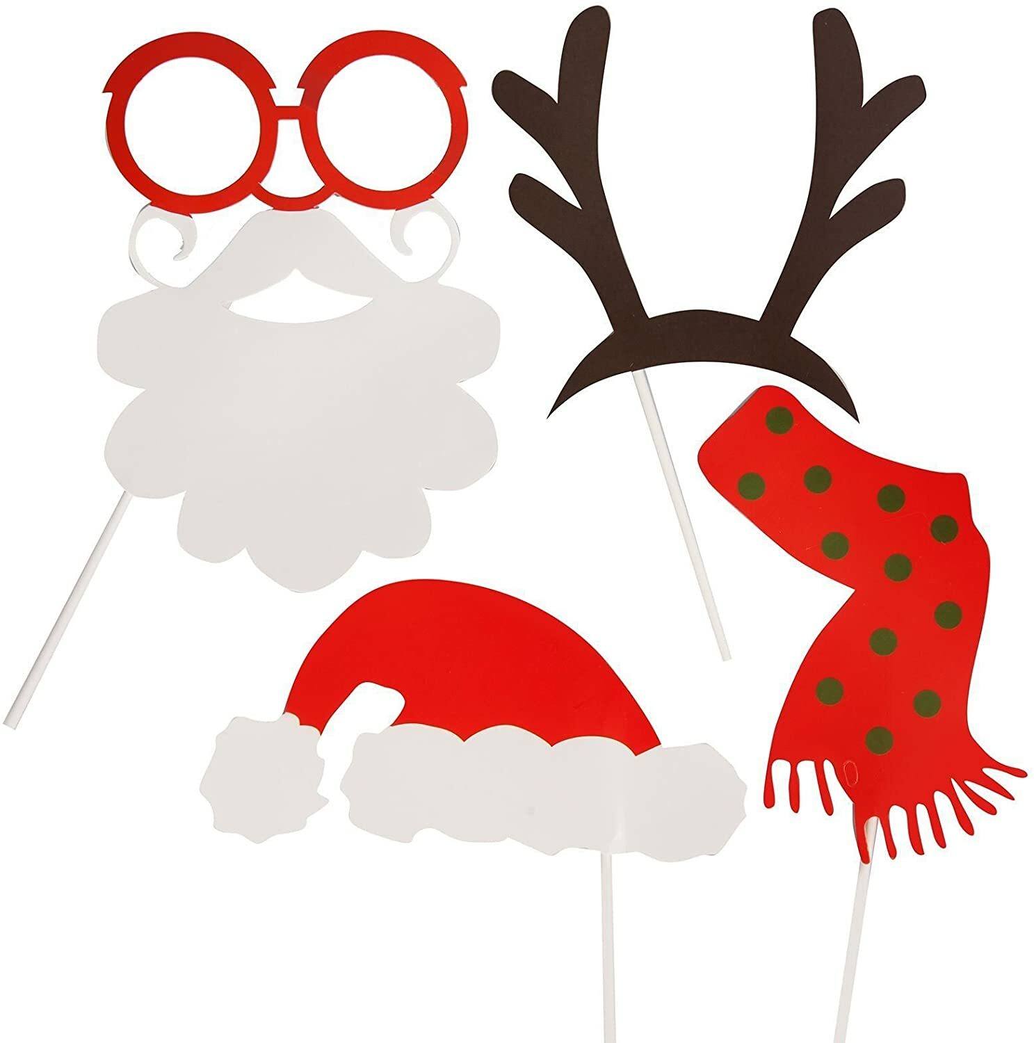 Festive Christmas Photo Booth Large Picture Frame & Props Selfie Xmas ...