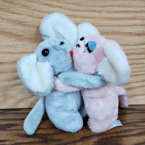 Vintage Interpur Girl Boy Mouse Mice Hugging Plush Holding Stuffed ...