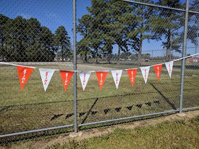2x Official STIHL LOGO Chainsaw Pennant String Orange White Flag Banner ...