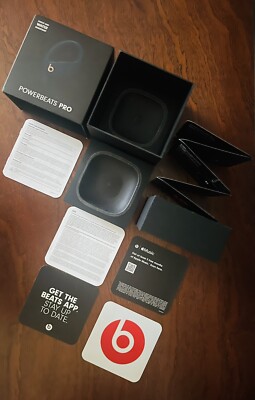 POWERBEATS Pro In-Ear Wireless BLUE Headphones Box and paper inserts ...