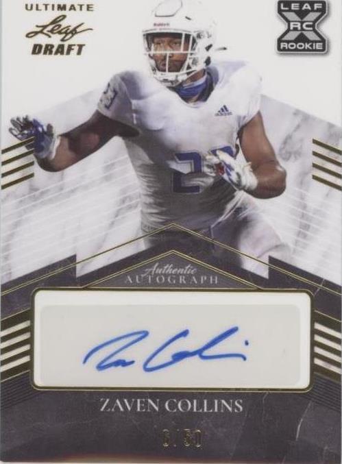 2021 Leaf Ultimate Draft - Zaven Collins #BA-ZC1 Gold /50 (AU, RC) for ...