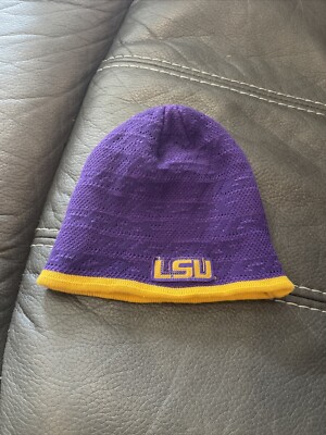 LSU Louisiana State University Tigers Fleece Beanie Hat Cap One Size ...