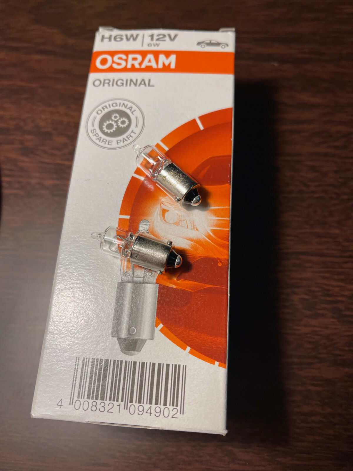 2x H6W OSRAM 6W 12V BAX9s 64132 Parking light Headlight pilot lamp ...