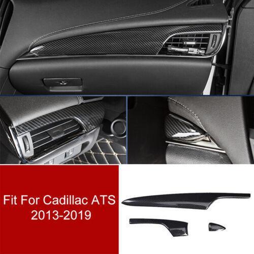 Carbon Fiber Centerl Console Dashboard Panel Trim 3pc For Cadillac ATS ...