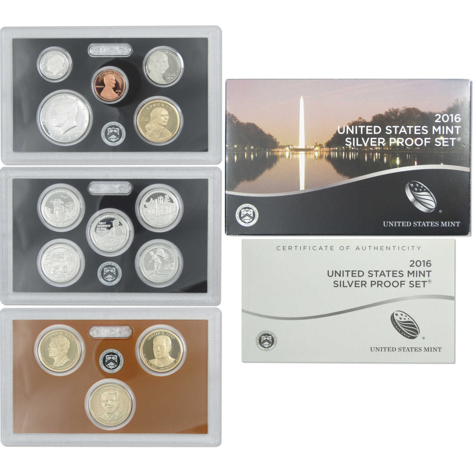 2016 Silver Proof Set U.S. Mint Original Government Packaging OGP COA ...