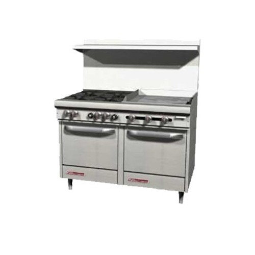 Southbend S48DC-4T 48" Nat Gas Range/Griddle w/ Thermostatic Controls ...