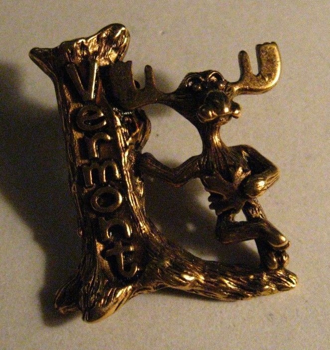 Markie Moose Vermont Lapel Pin - Mark Eliot Schwabe Artist Jewelry ...