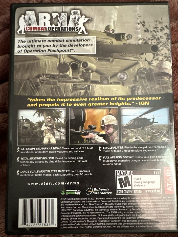ArmA: Combat Operations - PC - Video Game - VERY GOOD 742725275362 | eBay