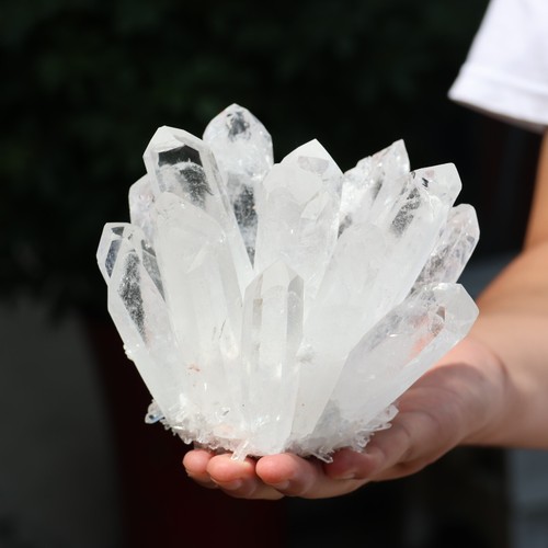 500g+Large Natural White Clear Quartz Cluster Crystal Mineral Healing ...