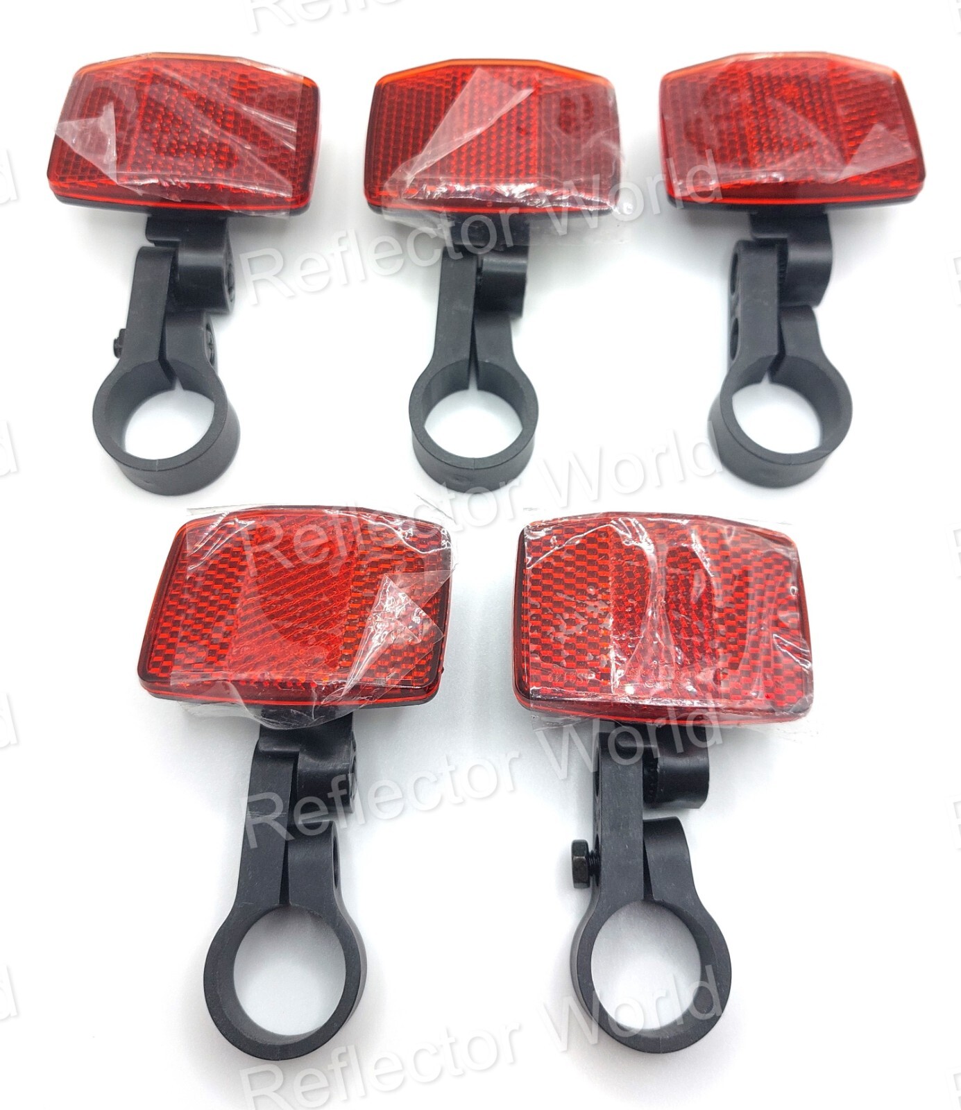 5 x Red Rear Bicycle Reflectors - Reflector & Bracket - Job Lot | eBay