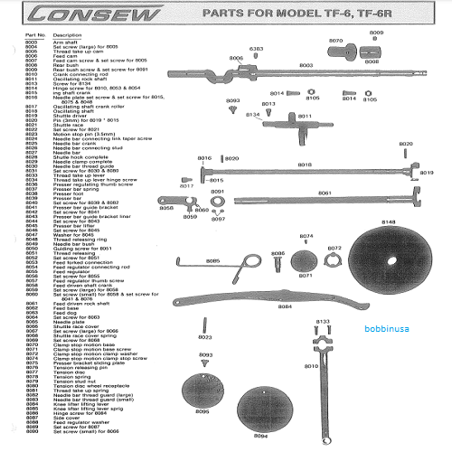 Thread Take Up TF-6 Consew Seiko Sewing Machine Genuine | eBay