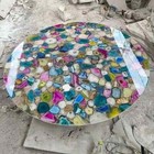 Handcrafted Mix Agate Coffee Table – Unique Natural Stone, Luxury Home ...