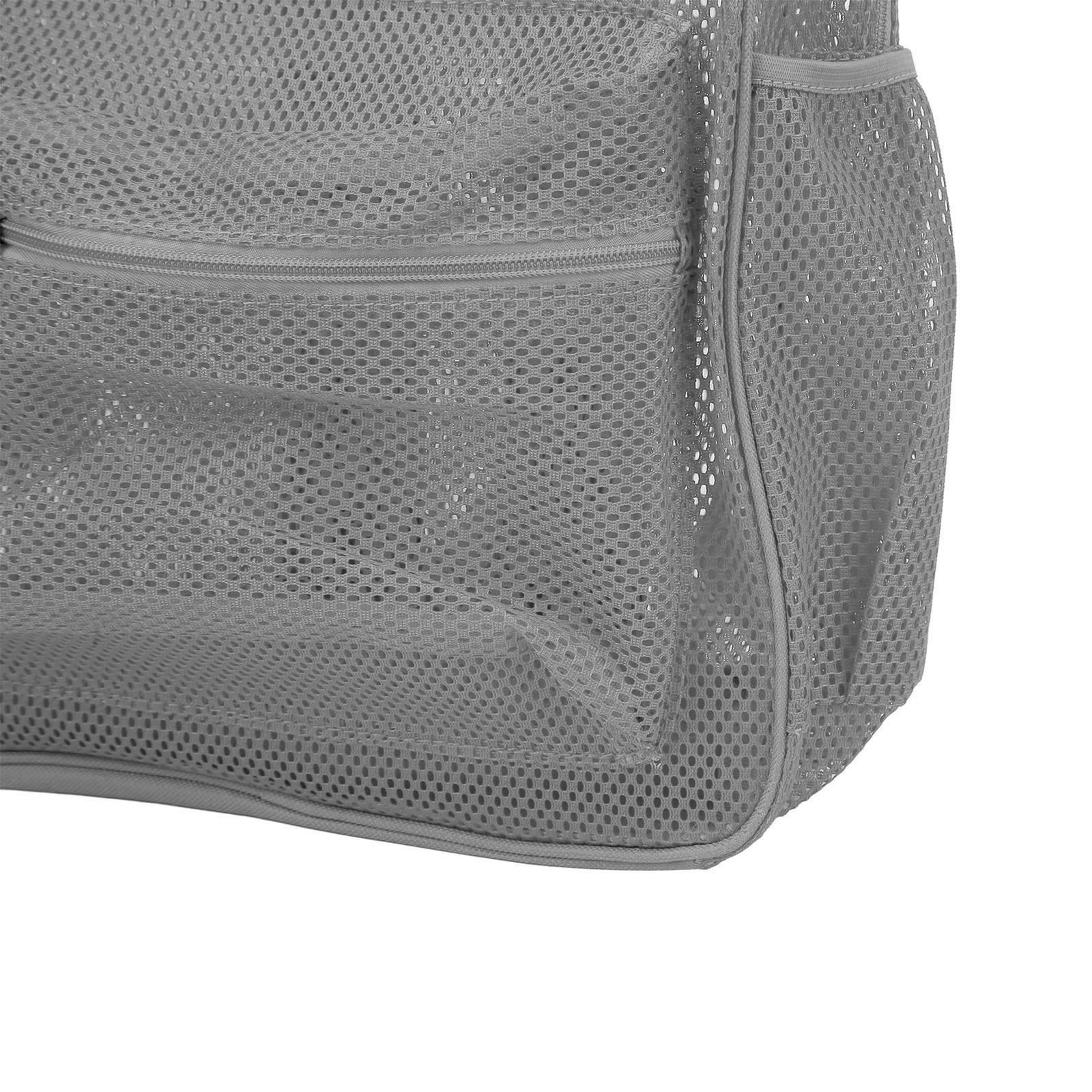 (Gray)Mesh Backpack Heavy Duty Lightweight Large Capacity Washable See ...