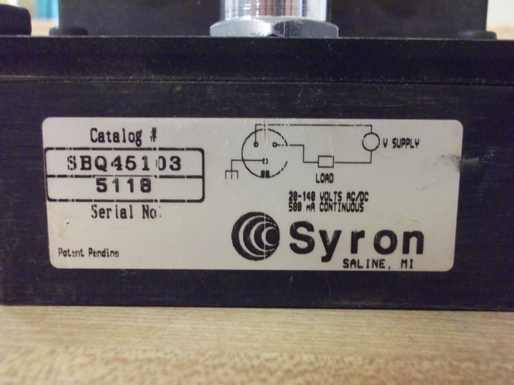Syron SBQ45103 Bar Sensor Connector 20-140v ac/dc 500mA continuous 3 ...