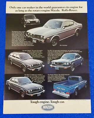 1975 MAZDA VEHICLE LINEUP - ROTARY ENGINES - RX-3 RX-4 PICK-UP ORIGINAL ...