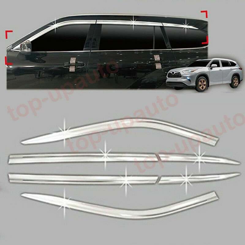 For Toyota Highlander 2020-2022 Chrome Window Visor Vent Shades Sun ...