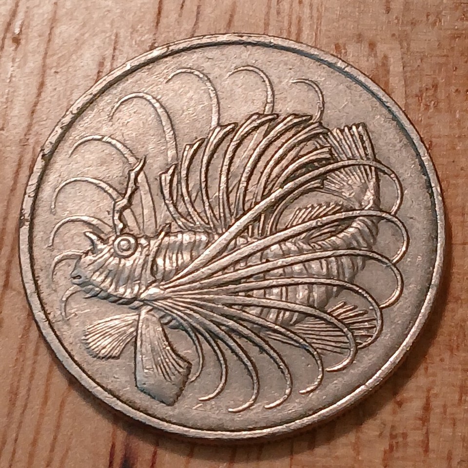 Special! 1980 Singapore 50 Cents Big Coin - Auth Circ * FREE SHIP USA ...