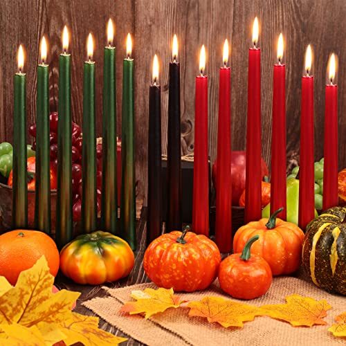 Spiareal 14 Pcs Kwanzaa Candle Kinara Set Mishumaa Saba Red Black Taper ...