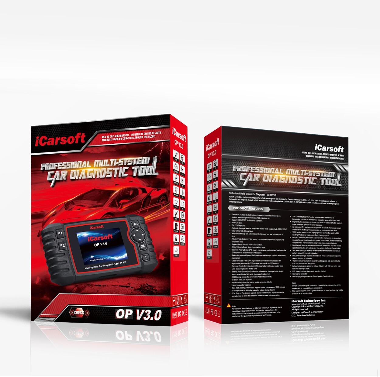 iCarsoft OP V3.0 für Opel Diagnose Scanner OBD 2 Diagnosegerät Öl ...