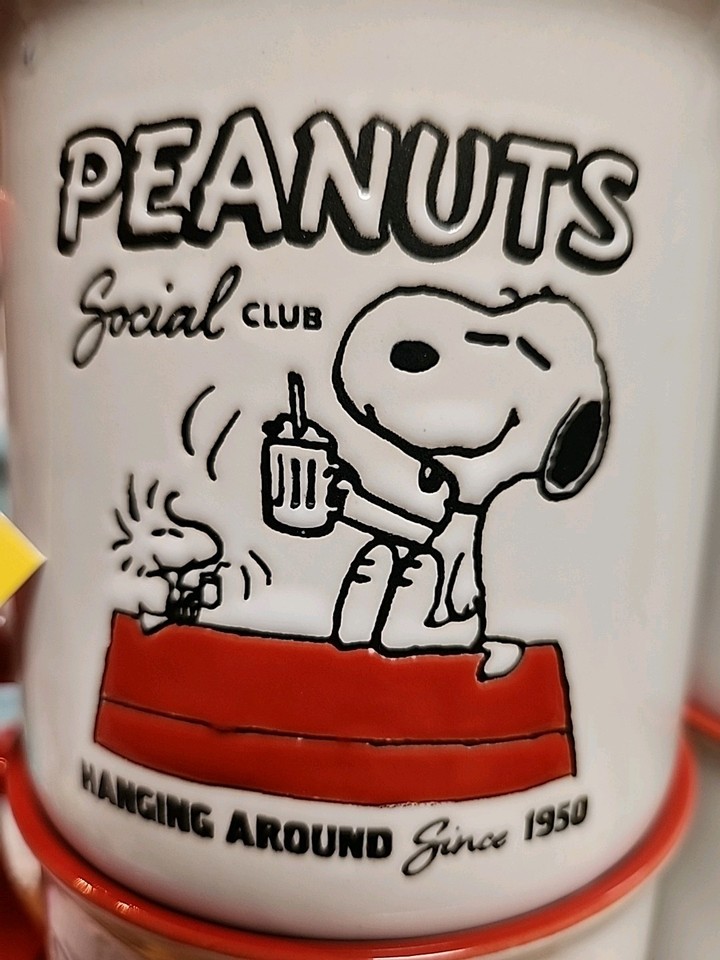 Peanuts Social Club Snoopy & Woodstock 21 oz Mugs Set Of 2 | eBay