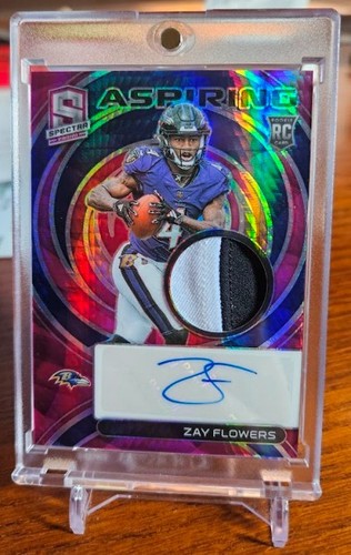 Zay Flowers Ravens RPA /25 RC Jersey Patch Rookie Auto | eBay